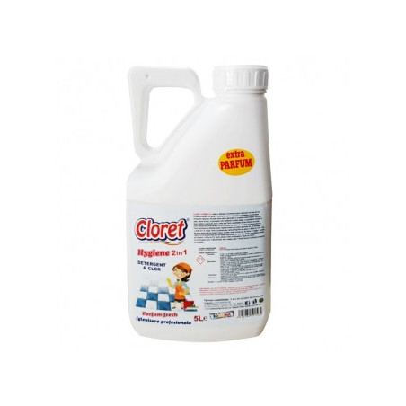 Detergent igienizant suprafete pe baza de clor, concentrat, 2 in 1, 5L ...