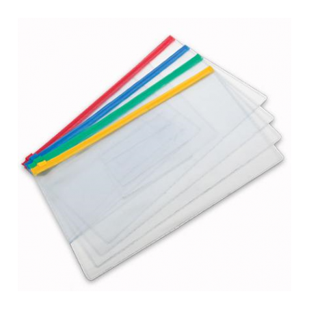 Mapa plastic transparent A5 , 160 microni cu fermoar