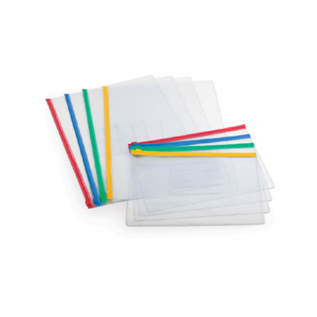 Mapa plastic transparent A5 , 160 microni cu fermoar